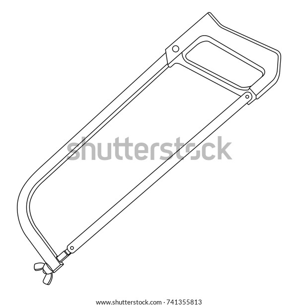 Hand Saw Tool Icon Line Drawing Stock Vector (Royalty Free) 741355813 ...