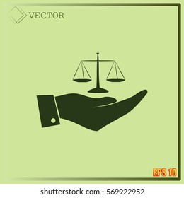 Hand Scales Icon Stock Vector (Royalty Free) 569922952 | Shutterstock