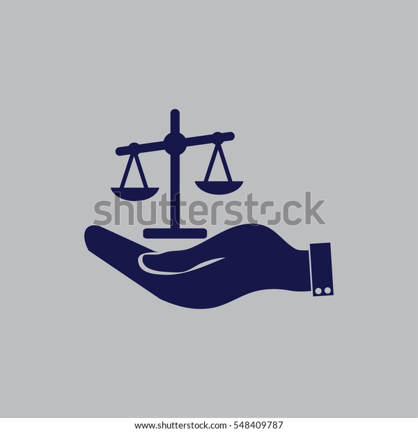 Hand Scales Justice Stock Vector (Royalty Free) 548409787