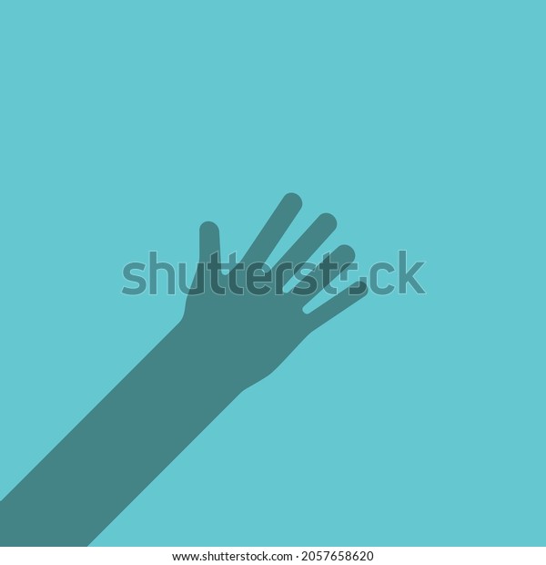 Hand Shadow Silhouette Plead Sorrow Prayer Stock Vector (Royalty Free ...