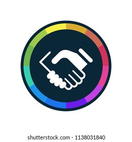 Hand Shake App Icon Stock Vector (Royalty Free) 1144739570