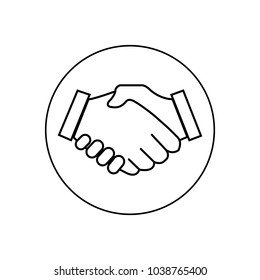 Hand Shake Icon Logo Stock Vector (Royalty Free) 1038765400 | Shutterstock