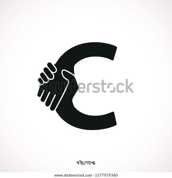 Hand Shake Incorporated Letter C Concept Stock Vector (Royalty Free ...