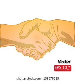Handshake Isolated Geometric Shape Stock Illustration 607831928