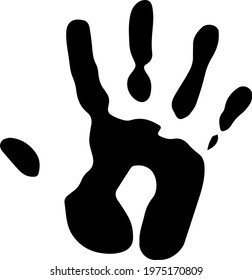Hand Shape Silhouette Vector Illustration Stock Vector (Royalty Free ...