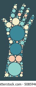 Hand Shape Vector Design By Color Stock Vector (Royalty Free) 508594894 ...