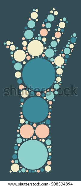 Hand Shape Vector Design By Color Stock Vector (Royalty Free) 508594894 ...