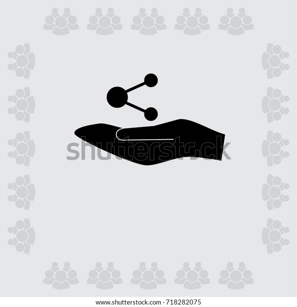 Hand Share Sign Vector Icon Stock Vector (Royalty Free) 718282075 ...