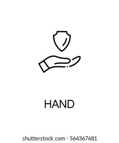 Hand Shield Icon Single High Quality Stock Vector (Royalty Free ...