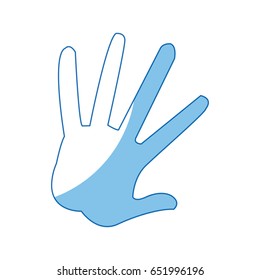 Hand Showing Five Fingers High Five Stock Vector (Royalty Free ...