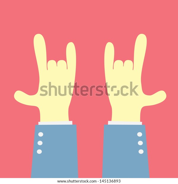 Hand Showing Love Stock Vector (Royalty Free) 145136893 | Shutterstock