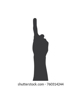 Vektor Stok Hand Showing One Finger Vector Illustration (Tanpa Royalti ...