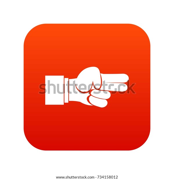 Hand Showing Two Fingers Icon Digital Stock Vector (Royalty Free ...