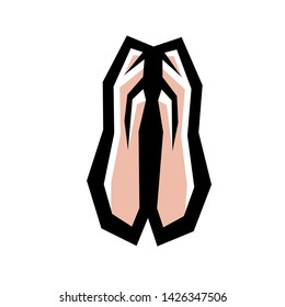 Hand Sign First Pop Simple Stock Vector (Royalty Free) 1426347506 ...