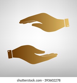 Hand Sign Flat Style Icon Stock Vector (Royalty Free) 393602278 ...