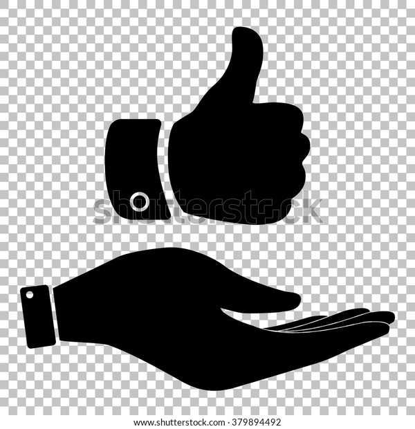 Hand Sign Flat Style Icon Vector Stock Vector (Royalty Free) 379894492 ...