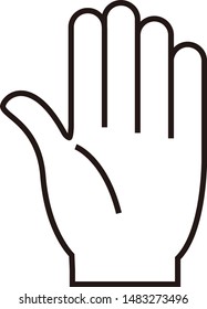 Hand Sign Illustration Illustration Open Hand Stock Vector (Royalty ...