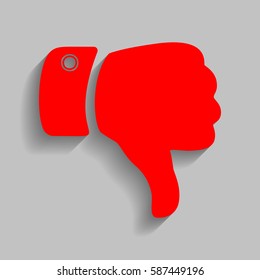 Hand Sign Illustration Vector Red Icon Stock Vector (Royalty Free ...