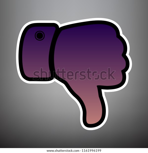 Hand Sign Illustration Vector Violet Gradient Stock Vector (Royalty ...