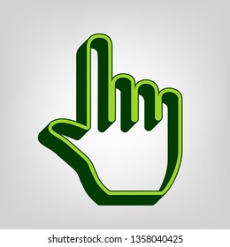 Hand Sign Illustration Vector Yellow Green Stock Vector (Royalty Free ...