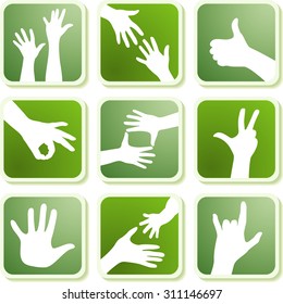 Hand Sign Series Stock Vector (Royalty Free) 311146697 | Shutterstock