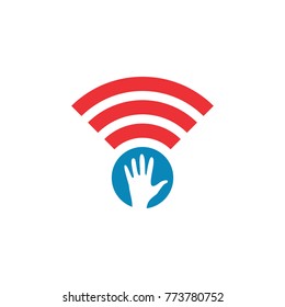 Hand Signal Logo Design Stock Vector (Royalty Free) 773780752 ...
