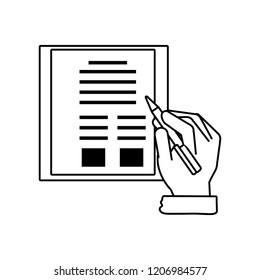 Hand Signing Document Isolated Icon: vector de stock (libre de regalías ...