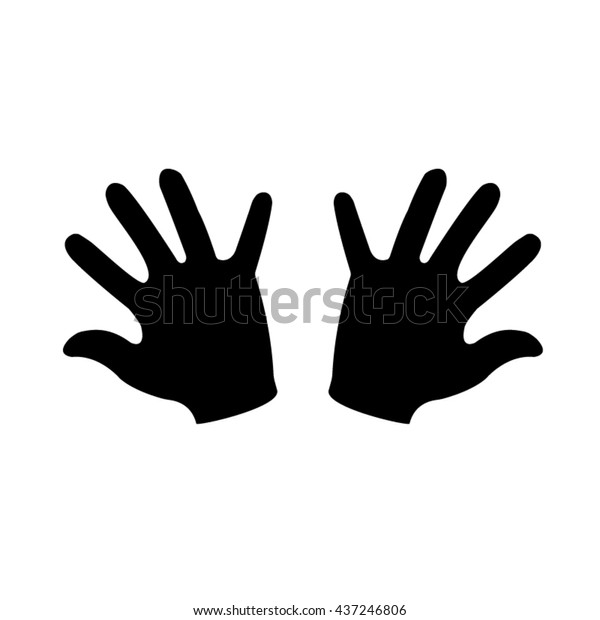 Hand Silhouette Vector Illustration Stock Vector (Royalty Free ...