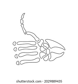 Hand Skeleton Thumb Like Vector Illustration Stock Vector (Royalty Free ...