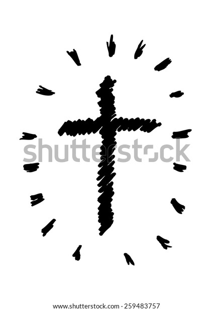 Hand Sketched Cross Light Rays Isolated : image vectorielle de stock ...