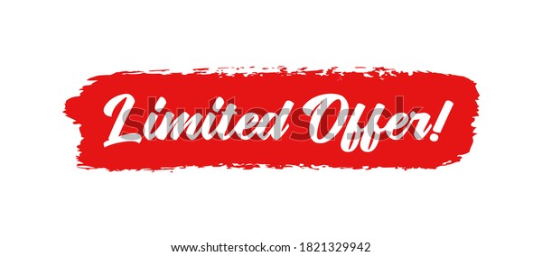 Hand Sketched Limited Offer Banner Drawn Stock Vector (Royalty Free ...