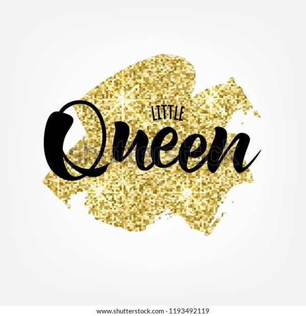 Hand Sketched Queen Text Good Prints Stock Vector (Royalty Free ...