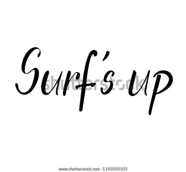 Hand Sketched Surfs Lettering Typography Drawn Stock Vector (Royalty ...