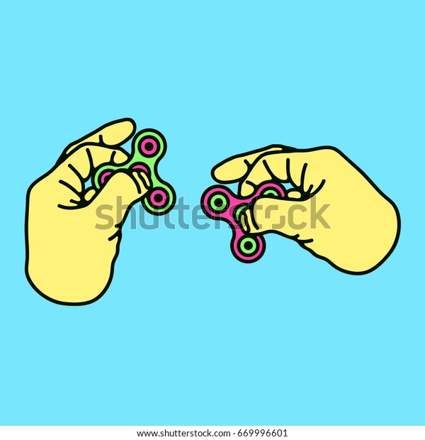 Hand Spinner Vector Illustration Hand Spinner Stock Vector (Royalty ...
