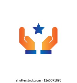 Hand Star Icon Design Modern Concept Stock Vector (Royalty Free ...