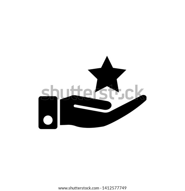 Hand Star Icon Design Template Stock Vector (Royalty Free) 1412577749