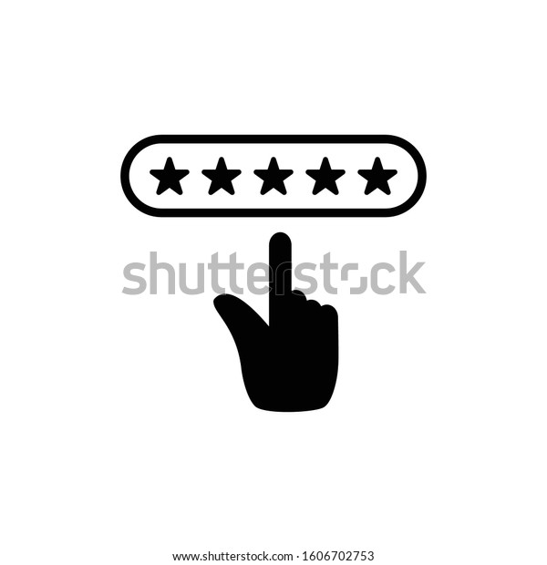 Hand Star Icon Vector Logo Template Stock Vector (Royalty Free ...