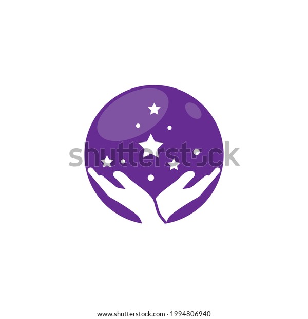 Hand Star Logo Illustration Vector Design Stock Vector (Royalty Free ...