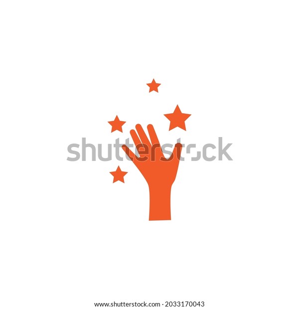 Hand Star Logo Illustration Vector Design Stock Vector (Royalty Free ...