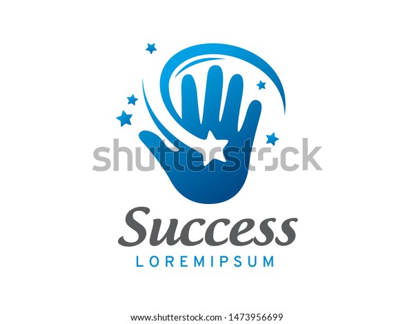 Hand Star Logo Symbol Icon Template Stock Vector (Royalty Free) 1473956699