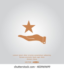 Hand Star Vector Icon Stock Vector (Royalty Free) 403969699 | Shutterstock