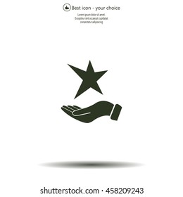 Hand Star Vector Icon Stock Vector (Royalty Free) 458209243 | Shutterstock