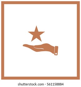 Hand Star Vector Icon Stock Vector (Royalty Free) 561158884 | Shutterstock