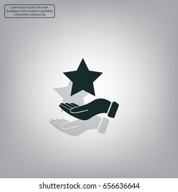 Hand Star Vector Icon Stock Vector (Royalty Free) 656636644 | Shutterstock