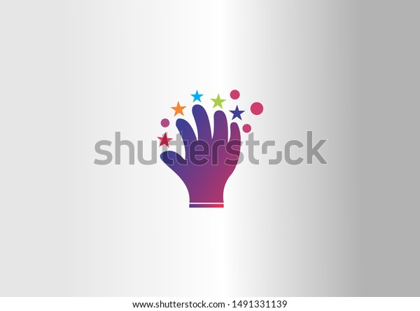 Hand Star Vector Illustration Simple Modern Stock Vector (Royalty Free ...