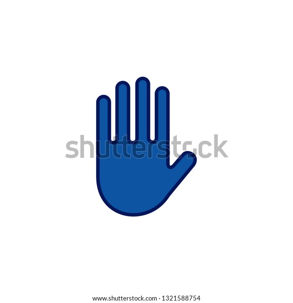 Hand Stop Sign Icon Stock Vector (Royalty Free) 1321588754 | Shutterstock