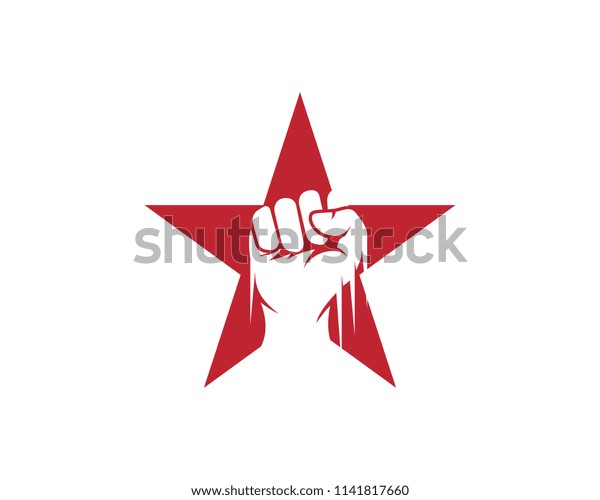 Hand Strong Vector Icon Illustration Logo Stock Vector (Royalty Free ...