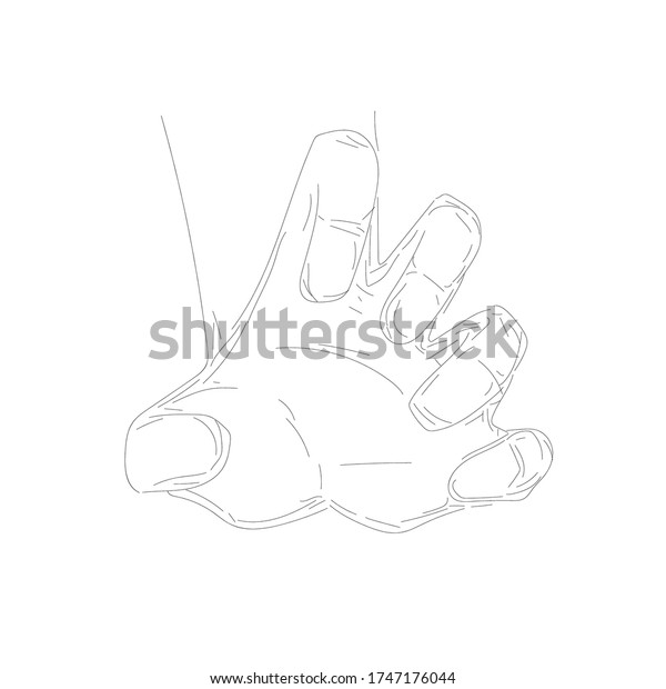 Hand Style Wants Squeeze Something Hand Stock Vector (Royalty Free ...