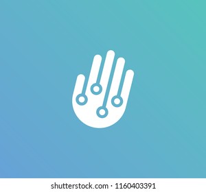 Hand Stylized Technology Logo Illustrated Electronic Stock Vector ...