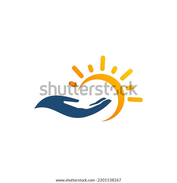 Hand Sun Logo Vector Stock Illustration Stock Vector (Royalty Free ...